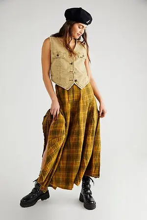 Cp Shades Lily Cotton Maxi Skirt - Honey Mustard | Editorialist